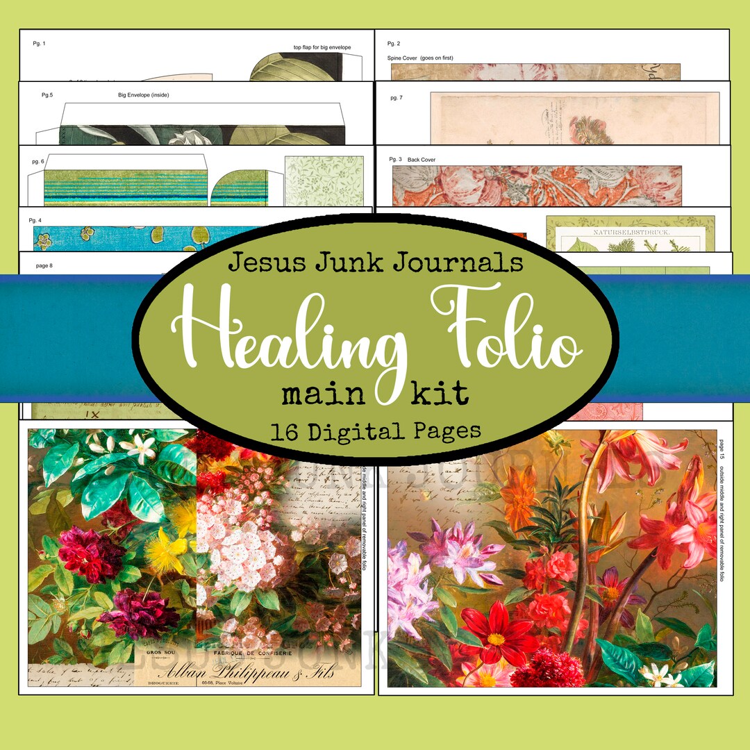 Healing Folio, Main Kit, Digital Printable From Jesusjunkjournals - Etsy