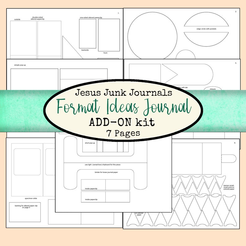 FORMAT IDEAS Journal Add-on Kit, Second Kit, Jesusjunkjournals, Junk ...