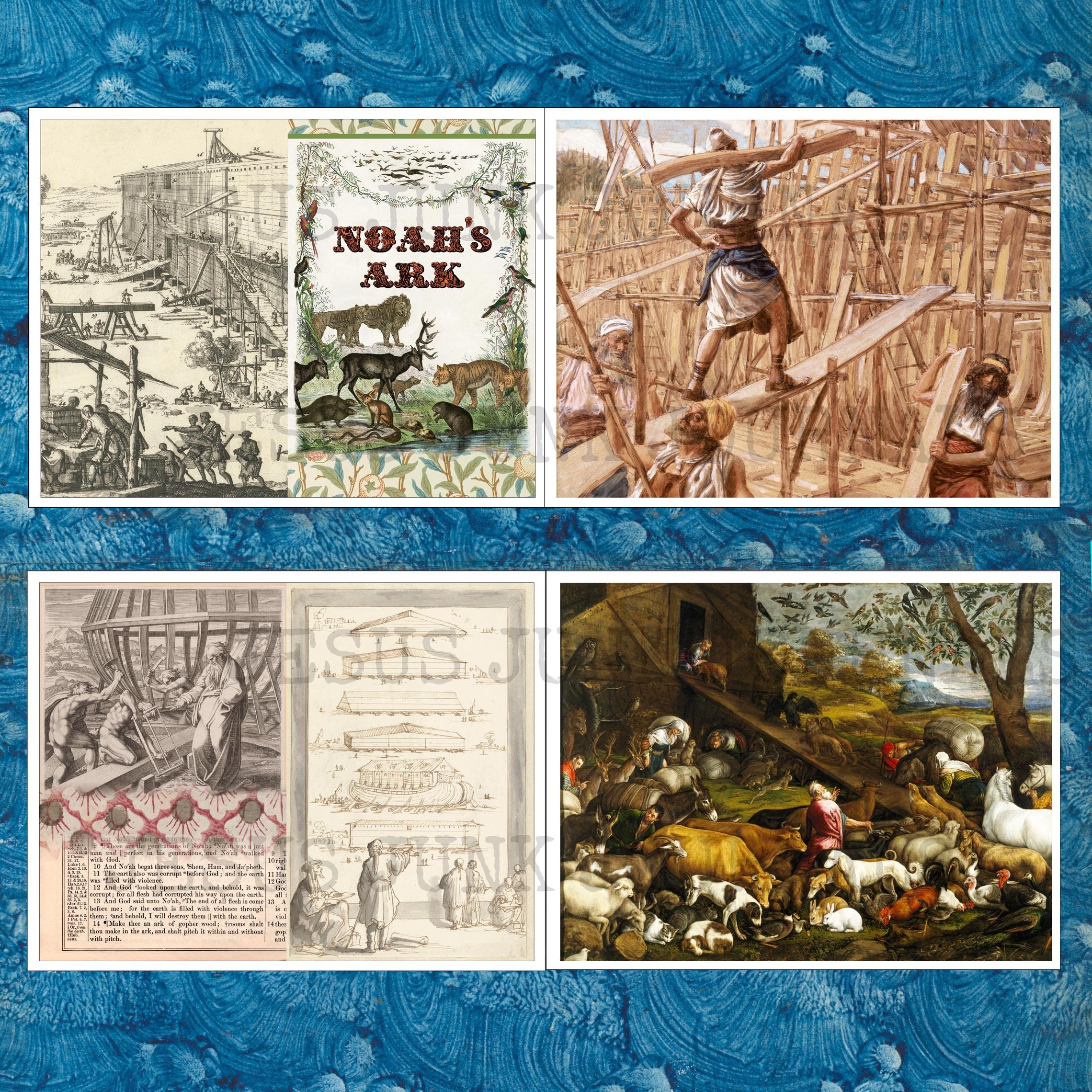 Noah’s Ark Journal Main Kit, 17 Digital Pages, Jesusjunkjournals, Bible ...