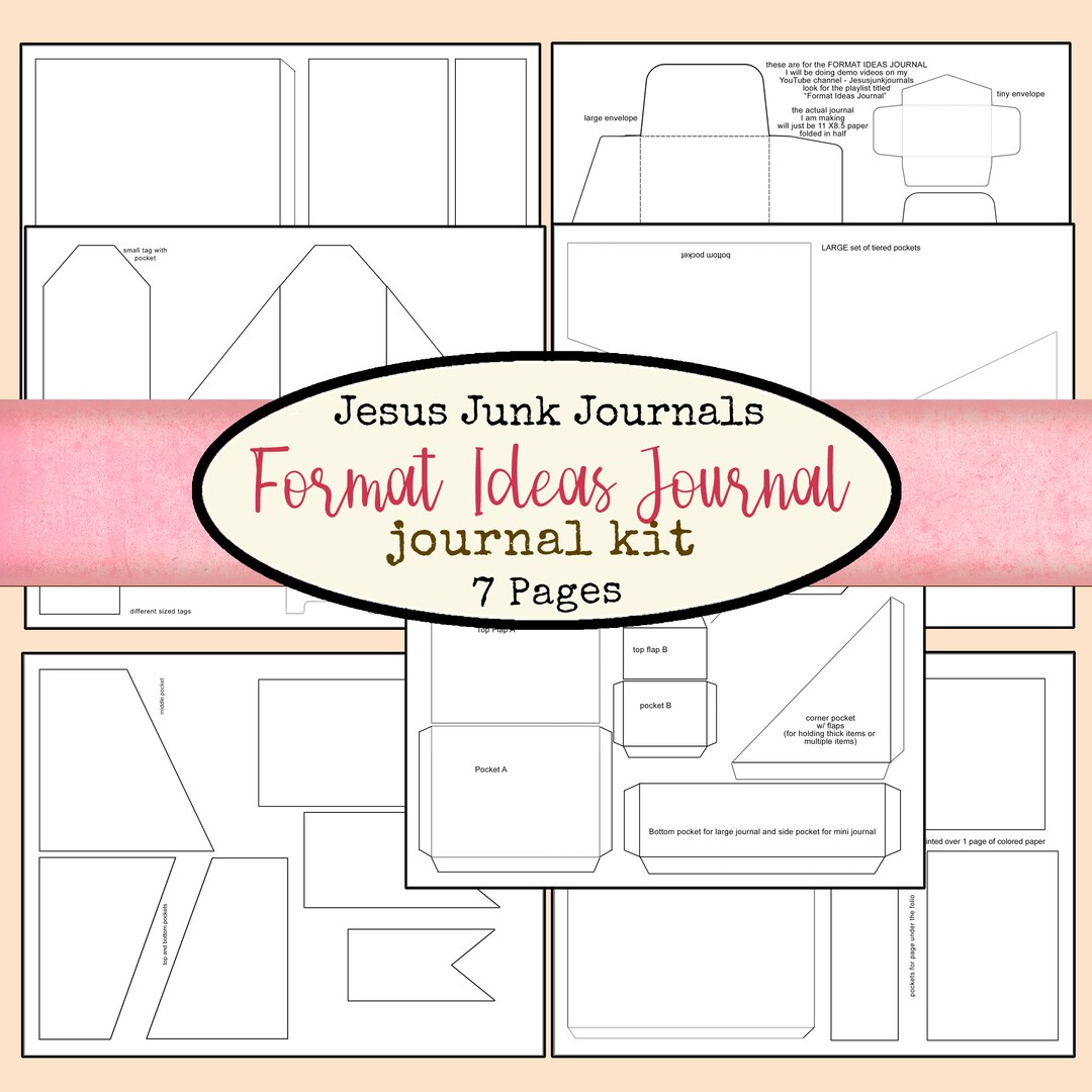 Format Ideas Journal, Jesusjunkjournals, Youtube Videos - Etsy
