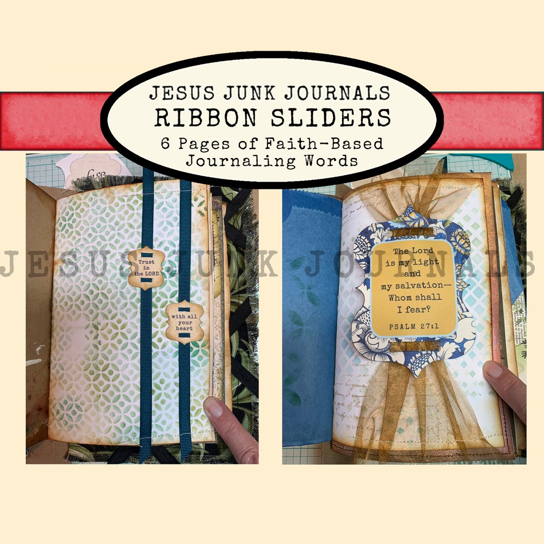 Faith Based Ribbon Sliders for Junk Journals, 6-page Digital Download ...