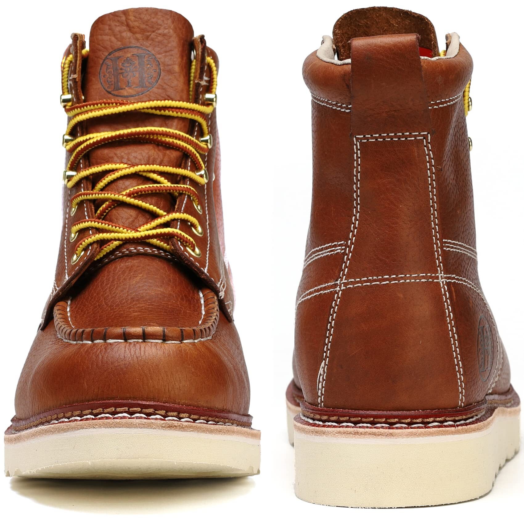 HANDMEN Stylish Classic 6 Suretrack Soft Toe Mens Work Boots, Leather ...
