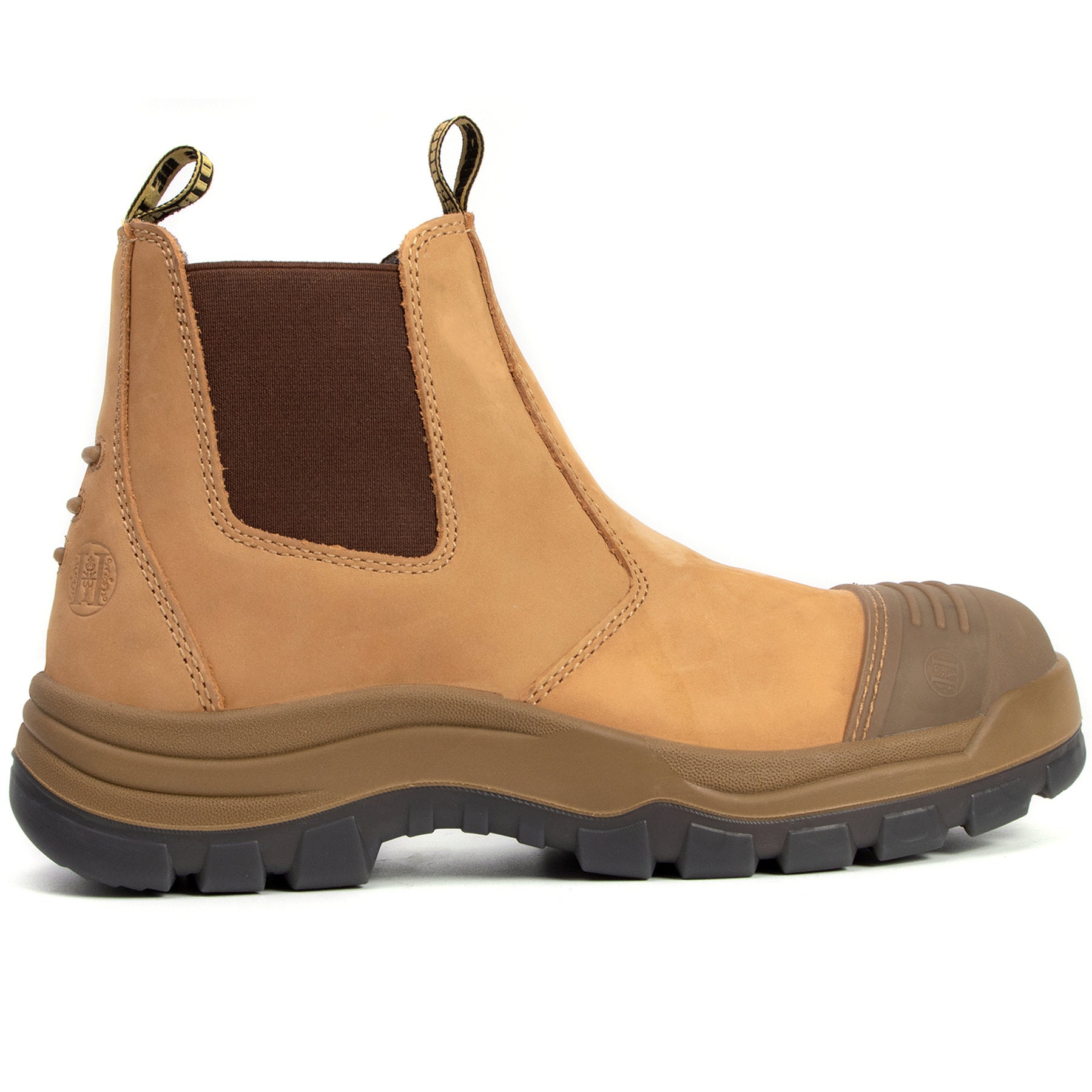 Handmen Tan/wheat Work Boots for Men, Steel/soft Toe Waterproof Working ...