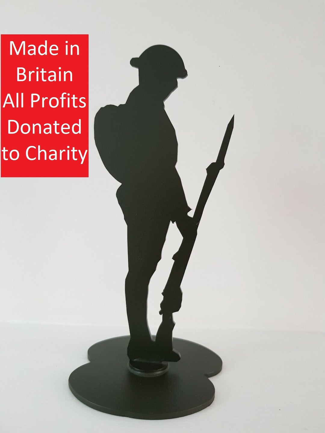 WW1 WW2 Army Tommy Soldier Silhouette Indoor Outdoor British Legion ...
