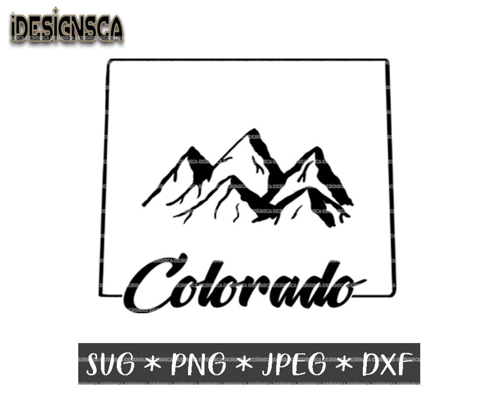 Colorado State outline svg Mountains svg Denver svg Rocky | Etsy