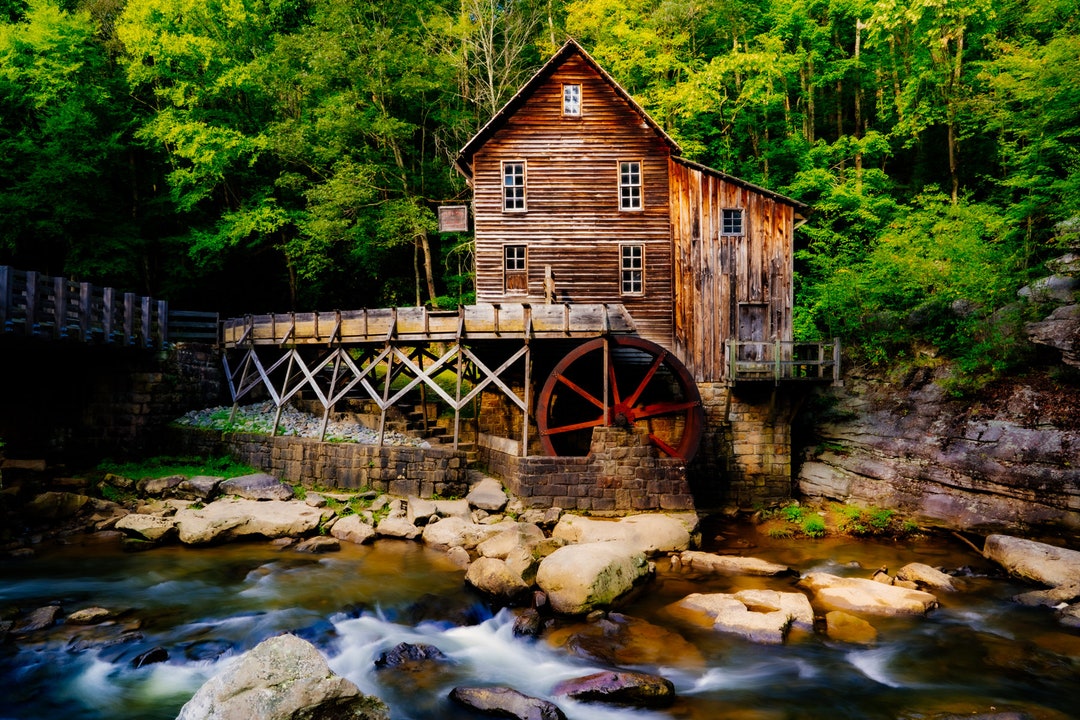 Glade Creek Grist Mill in Babcock State Park West Virginia Metal Print ...