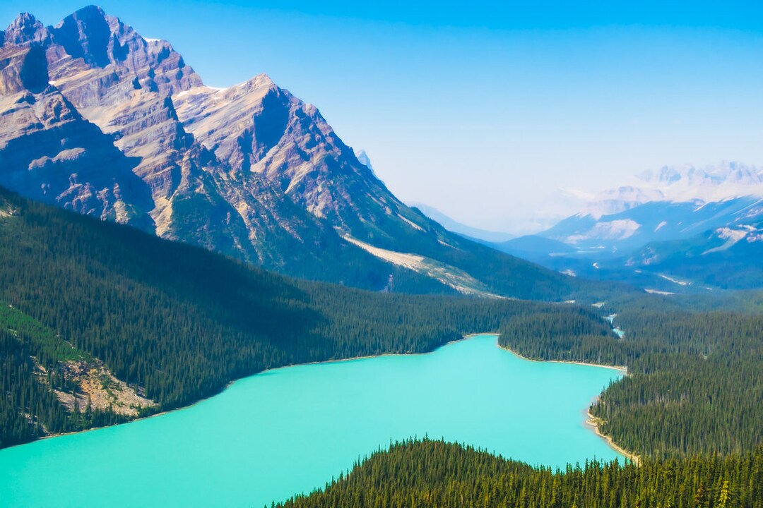 Peyto Lake in Banff National Park Canadian Rockies - Metal Metallic ...