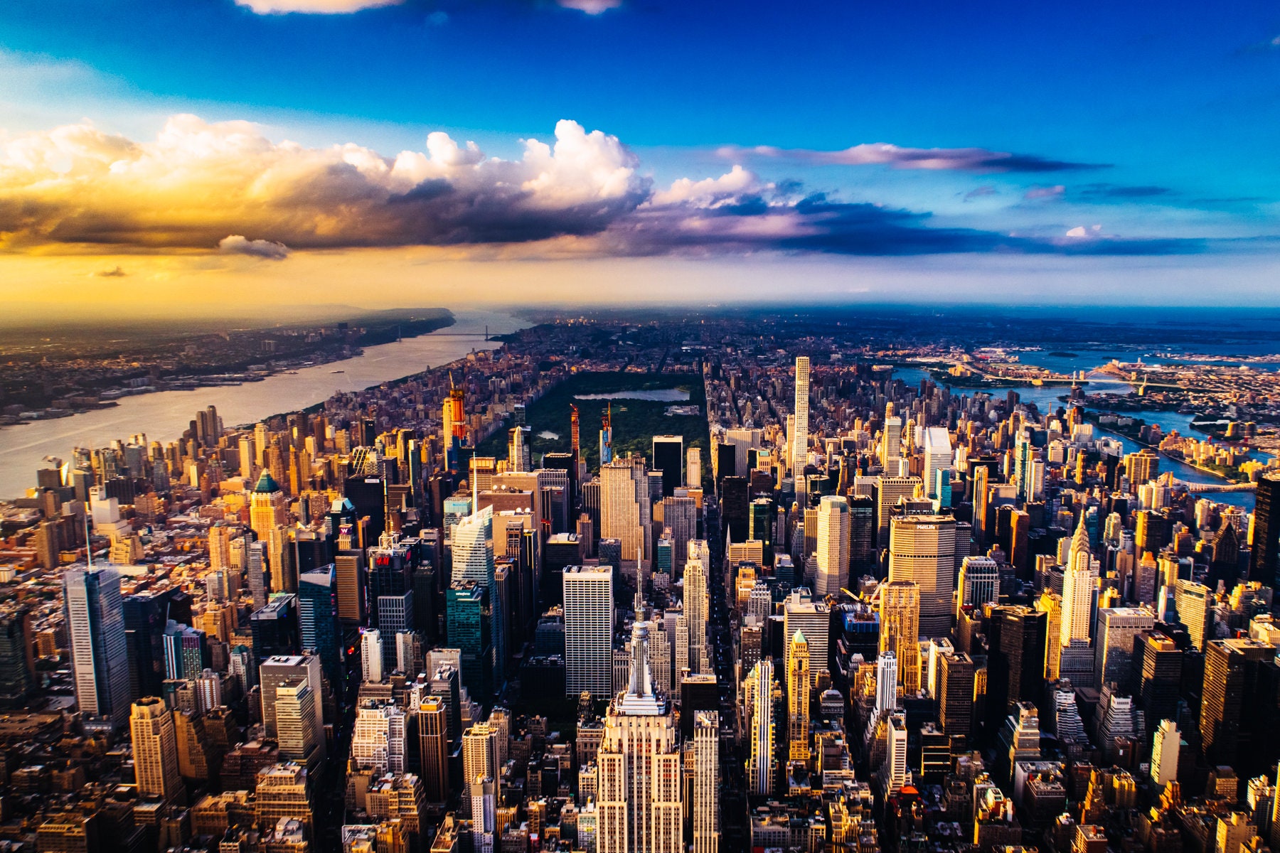Manhattan New York Skyline - Central Park - Metallic Photo Print - Etsy