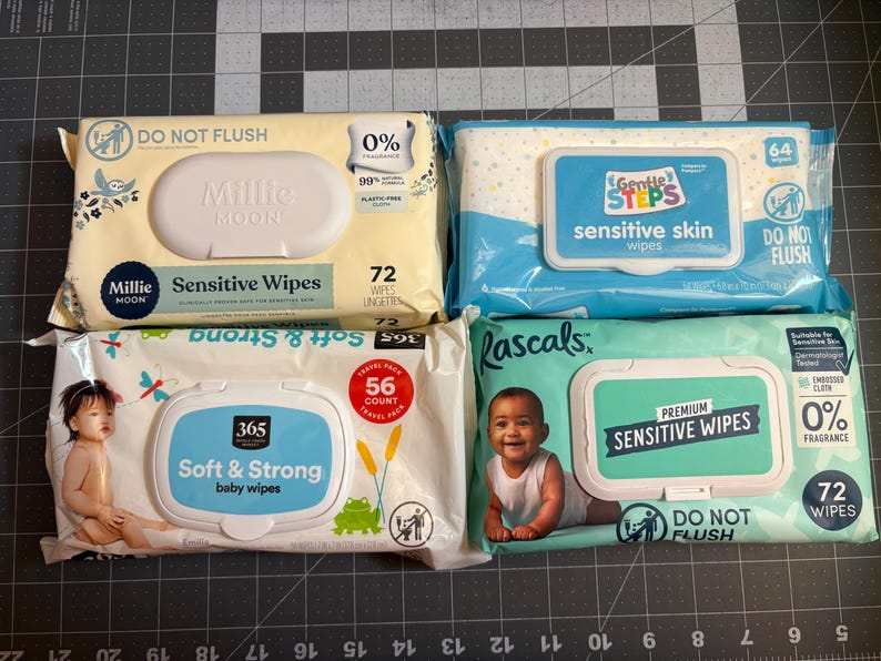 Baby Wipe Templates for Soft and Strong, Gentle Steps, Rascals, and ...