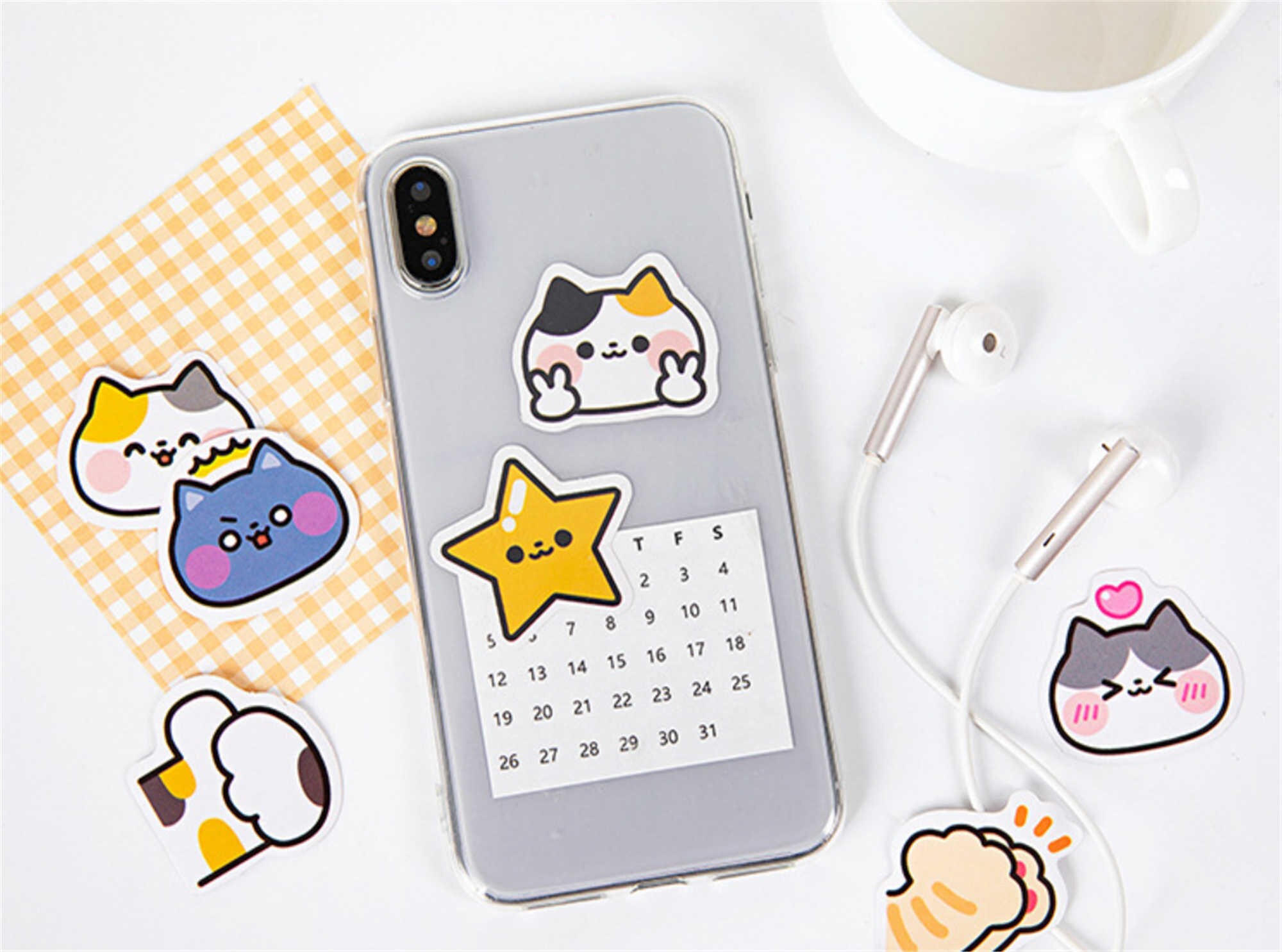 45 PCS Meow Meow Battle Sticker Cat Head Sticker Cute | Etsy