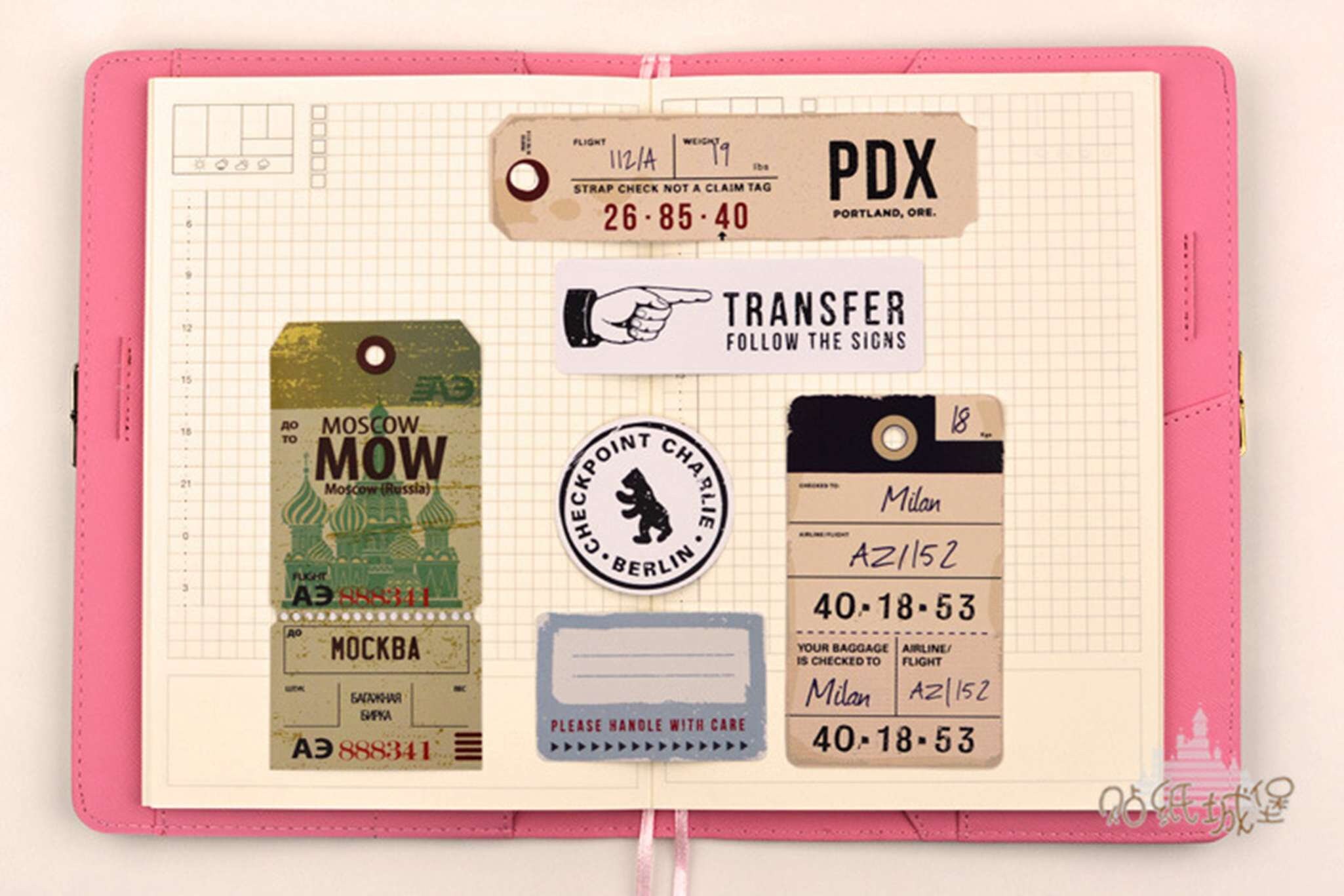 6 PCS Luggage Tag Stickers Decoration Tools Hand Tools | Etsy