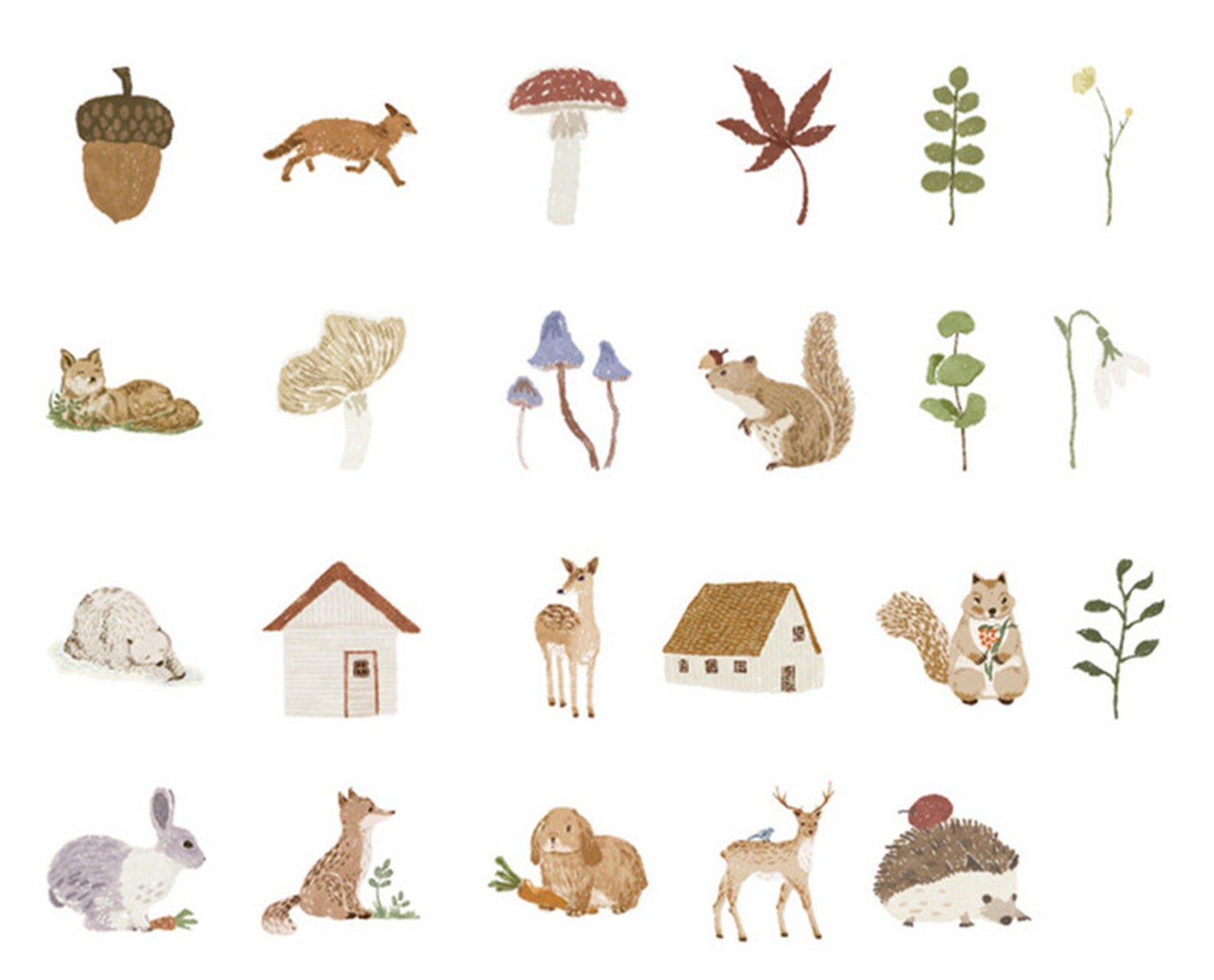 46 PCS Forest Stickers Nature Stickers Plant Stickers | Etsy
