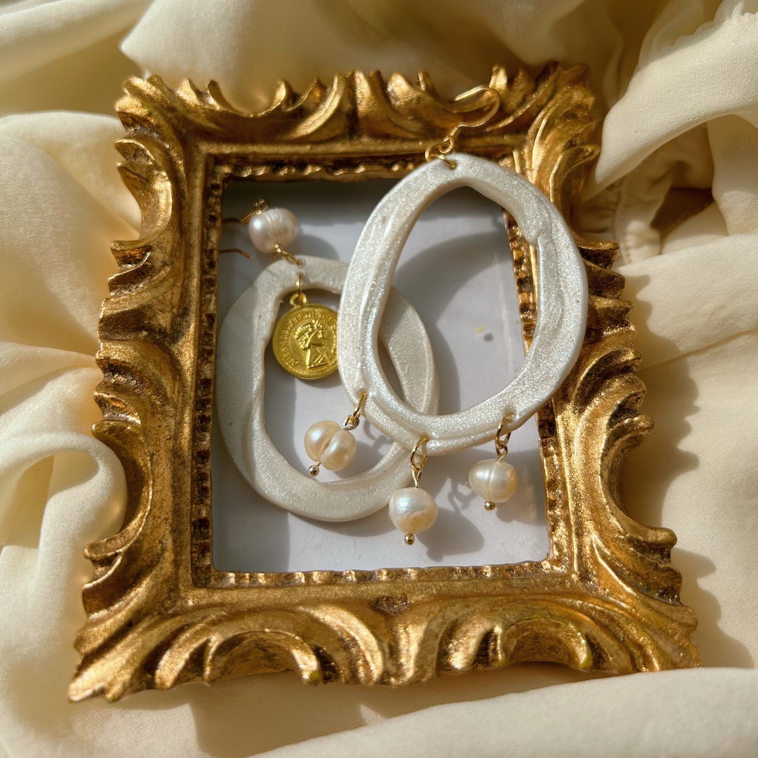 Demeter Mythology Inspired Statement Earrings With Pearls - Etsy