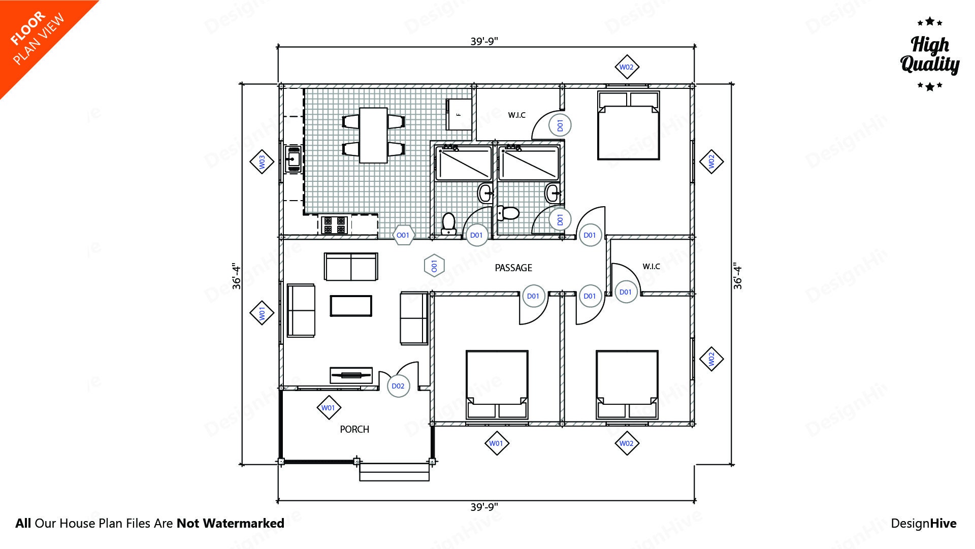3 Bedroom Modern House Plan Architectural Drawings House Plans Building ...
