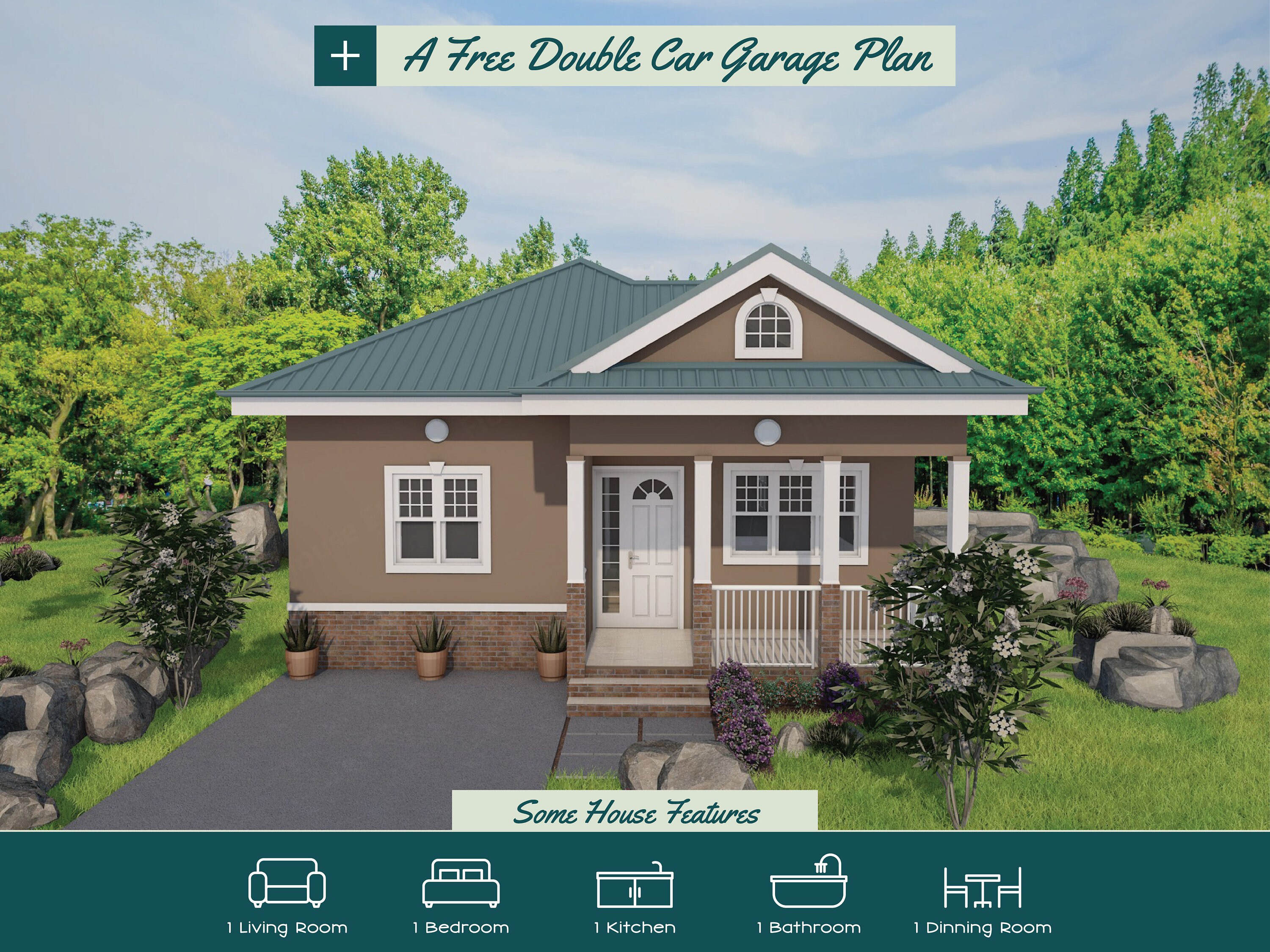 1-bedroom Tiny House Plans: Modern Cabin Design, Build Your Dream Tiny ...