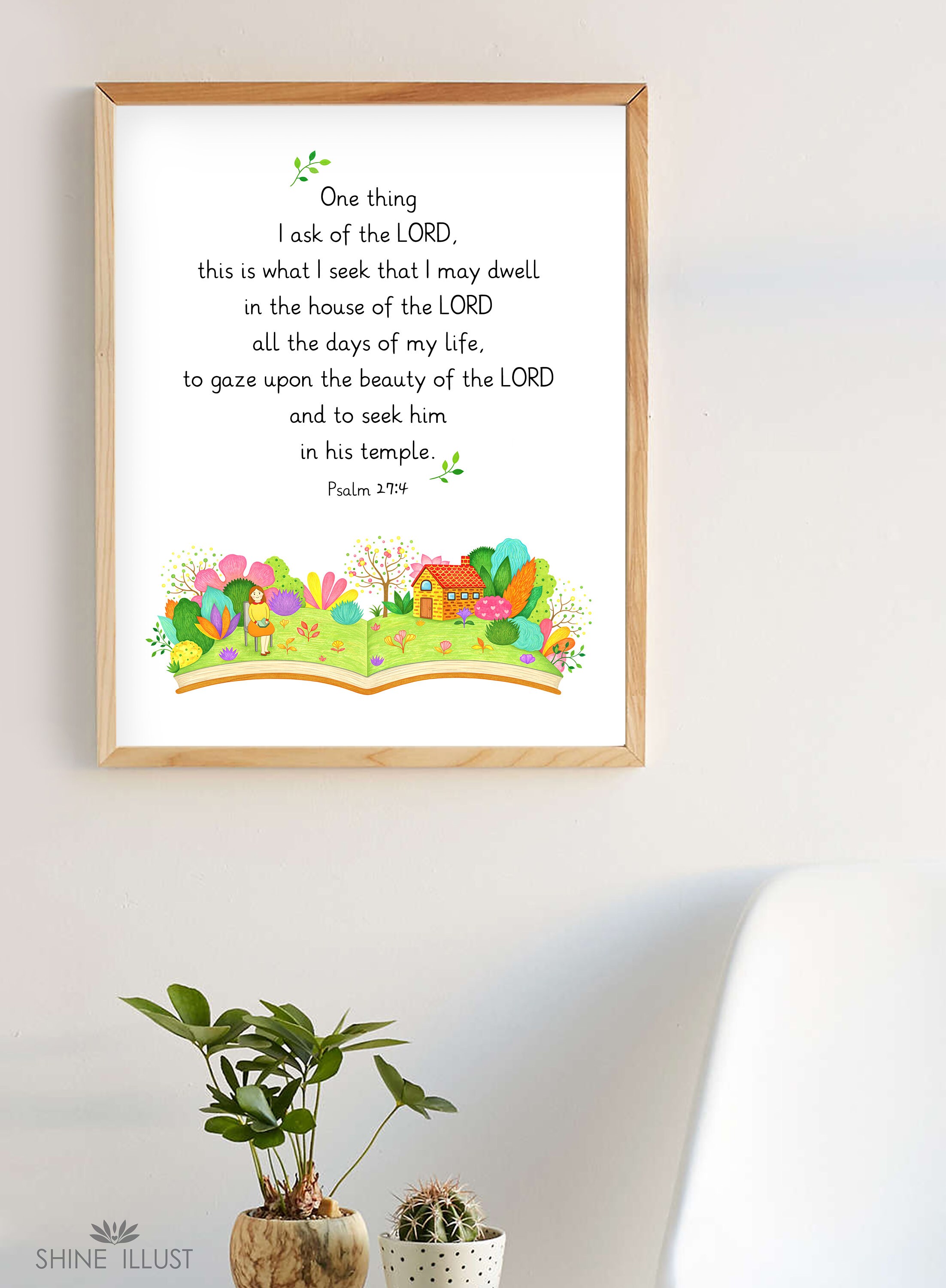 Bible Verse Printable Psalm 27:4 Bible Verse Wall Art - Etsy
