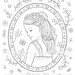 Printable Coloring Page, Girl With Butterfly, My Childhood Coloring ...