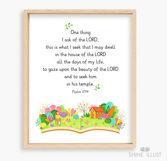 Bible Verse Printable Psalm 27:4 Bible Verse Wall Art | Etsy