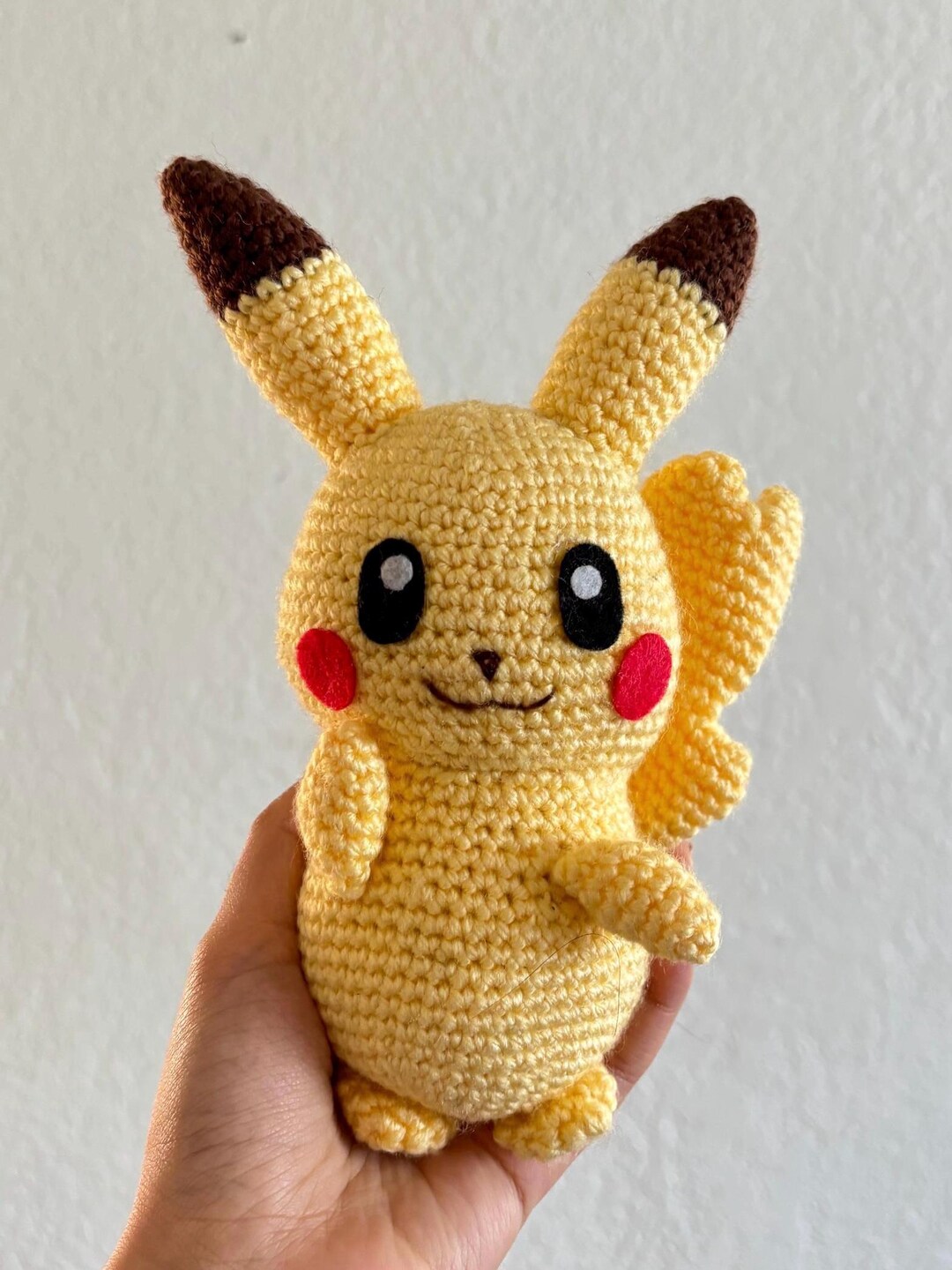 Handmade Pikachu Plushie - Kawaii Crochet Plushie, Cute Amigurumi Plush ...