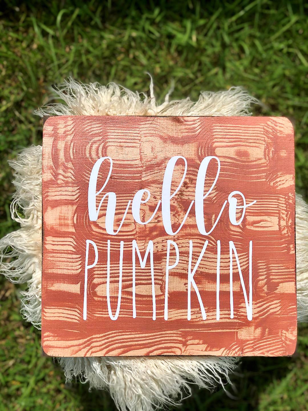 Hello Pumpkin Sign, Pumpkin Sign, Fall Sign, Porch Decor - Etsy