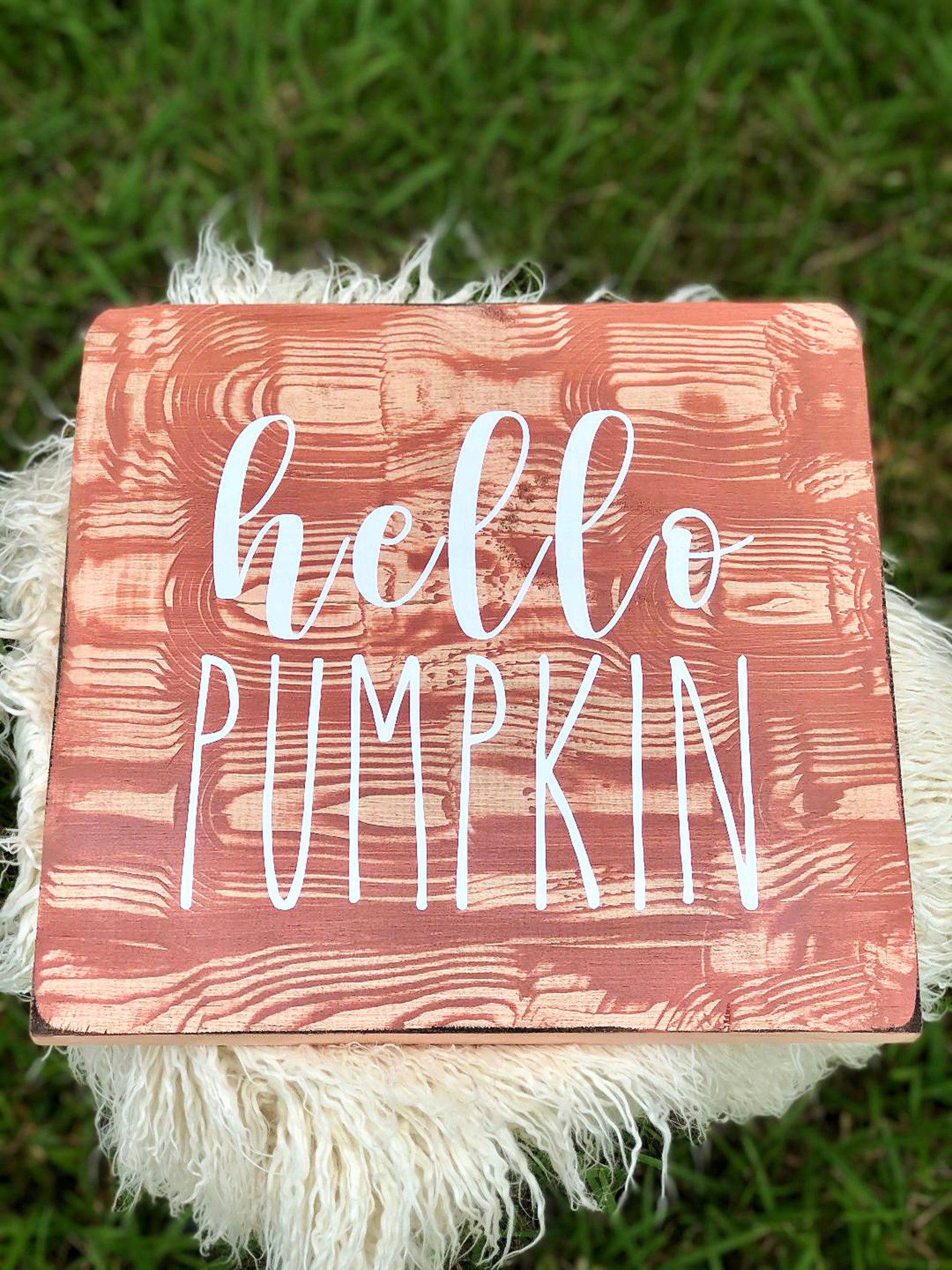 Hello Pumpkin Sign, Pumpkin Sign, Fall Sign, Porch Decor - Etsy