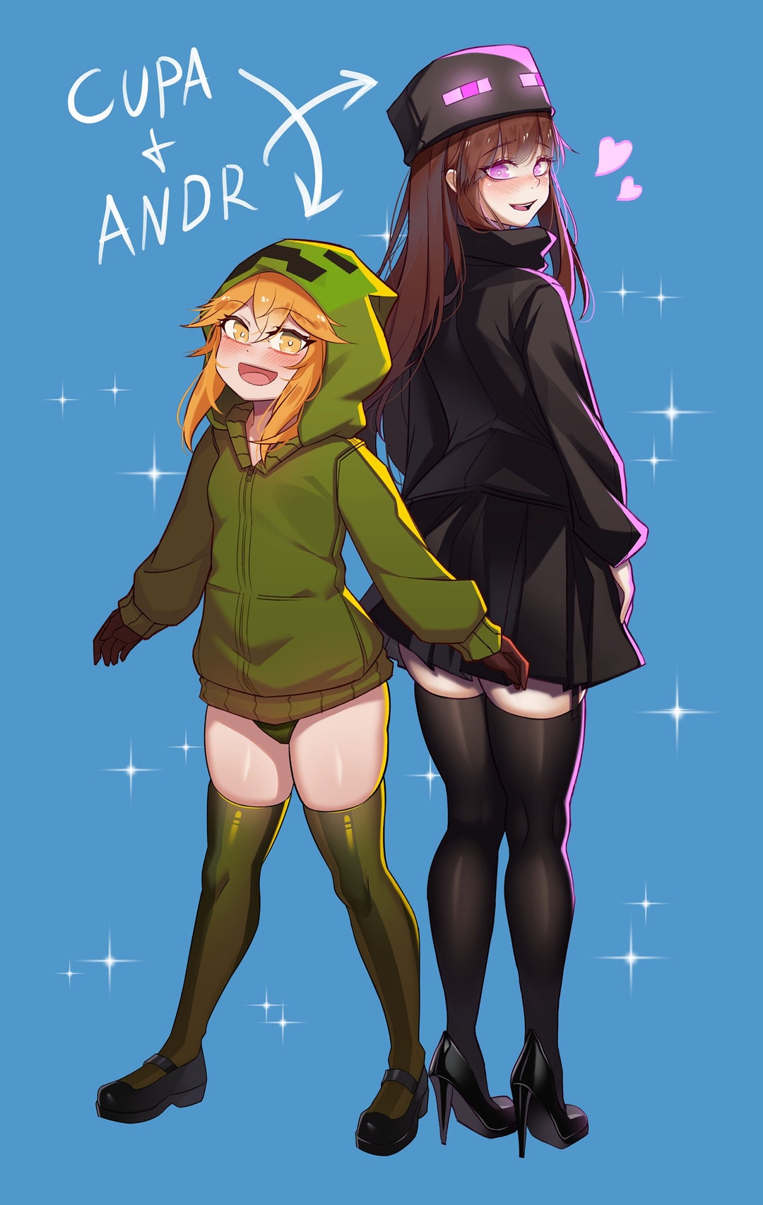 Minecraft Mobtalker Standee Cupa Creeper Andr Enderman Etsy