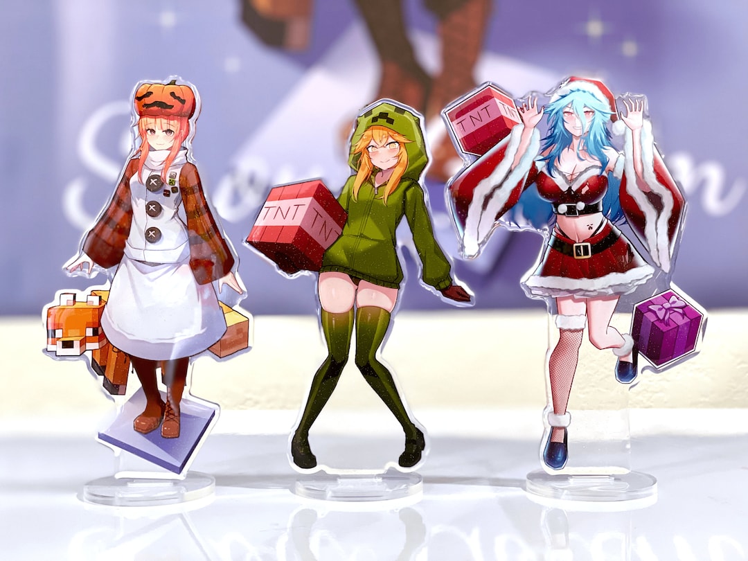 Minecraft Standees! Snow Golem, Cupa the Creeper, Charged Creeper! - Etsy