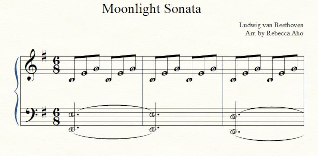 Moonlight Sonata by Beethoven Piano Digital Sheet Music Download ...