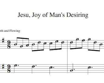 Bach Jesu Joy of Man's Desiring easy Piano Sheet Music - Etsy