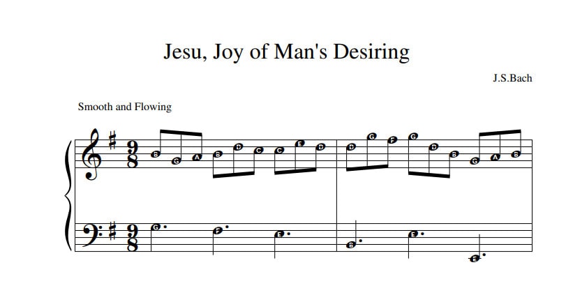 Bach's Jesu, Joy of Man's Desiring GORGEOUS Piano Solo Digital Sheet ...