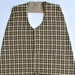 Adult Bib, Adult Dining Vest, Brown Plaid Bib, Gentleman's Dining Vest ...