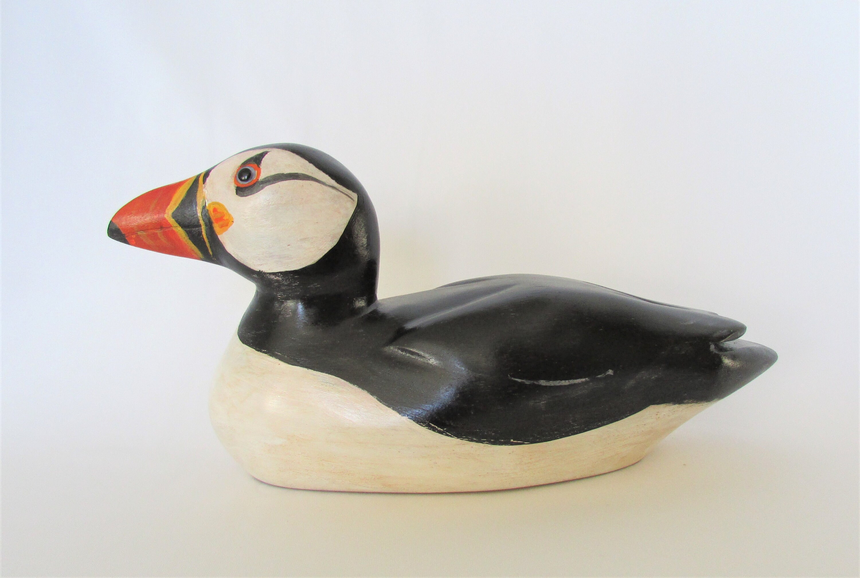 Puffin decoy Wildlife Art Father's Day Gift. Office | Etsy