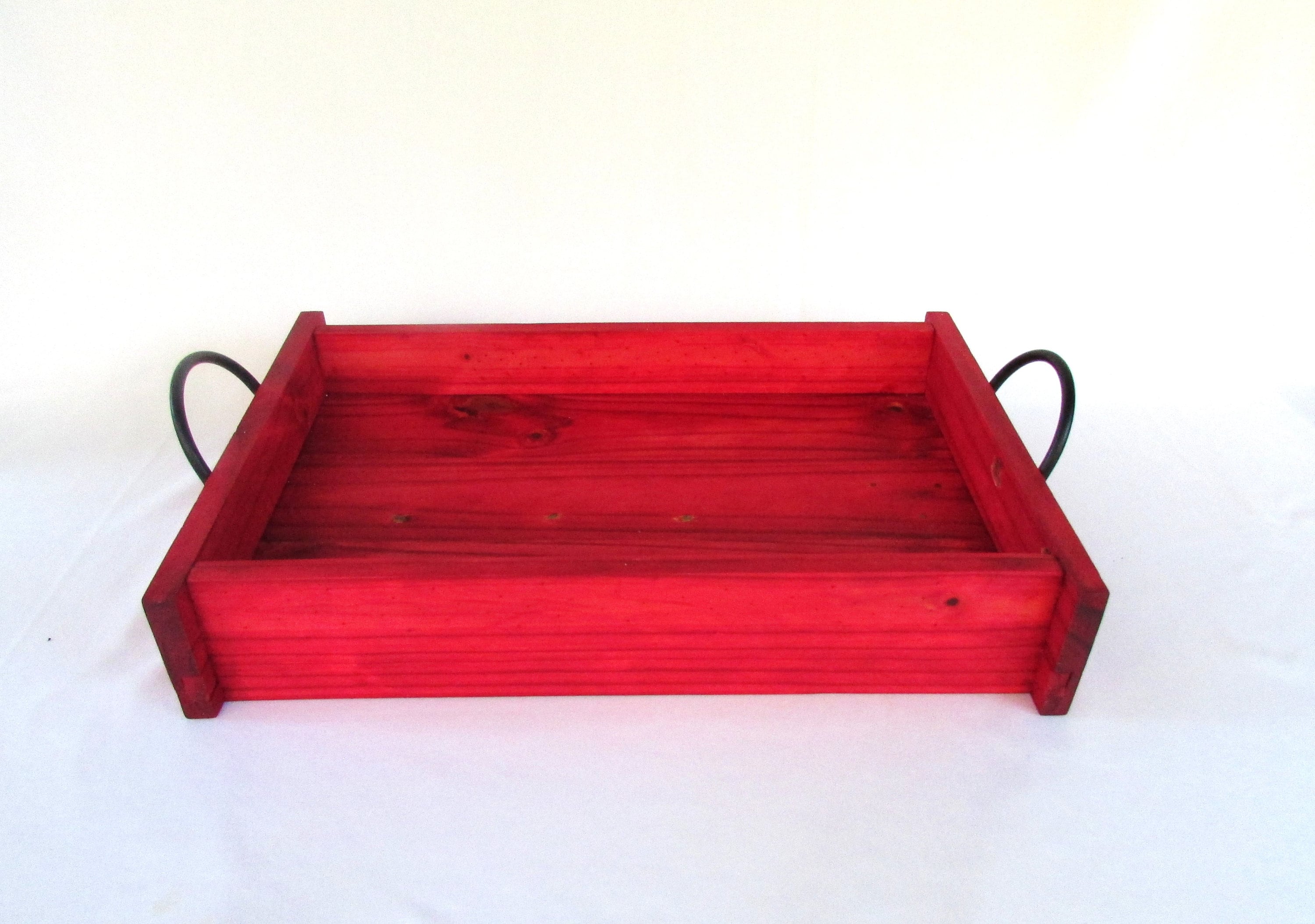 Farmhouse Modern Tray UPTOWN RUSTIC Wood Tray Serving Tray - Etsy