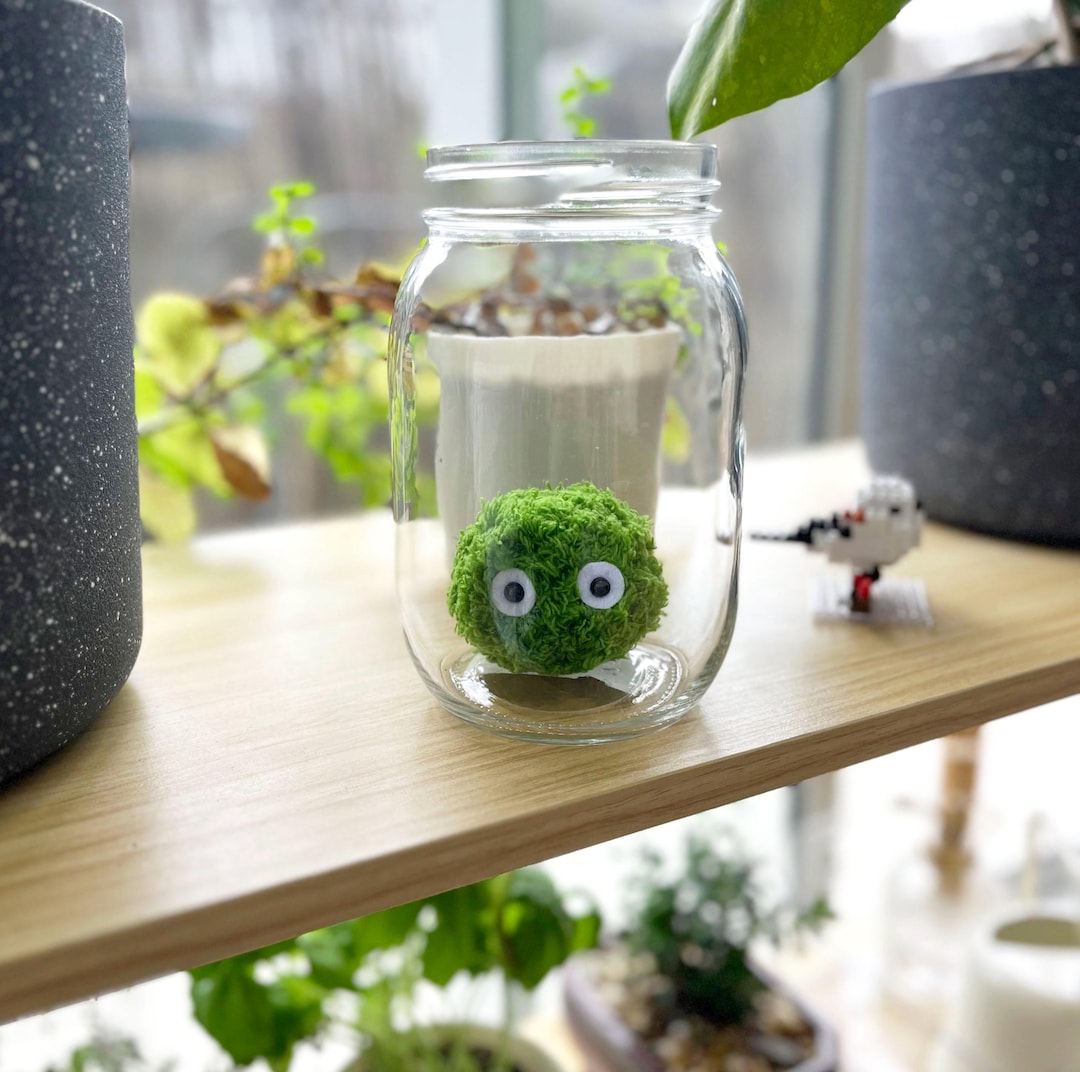 Mö the Marimo Moss Ball Plush Crochet – Kawaii Handmade Gift | Japanese Desk Decor | Soft ...