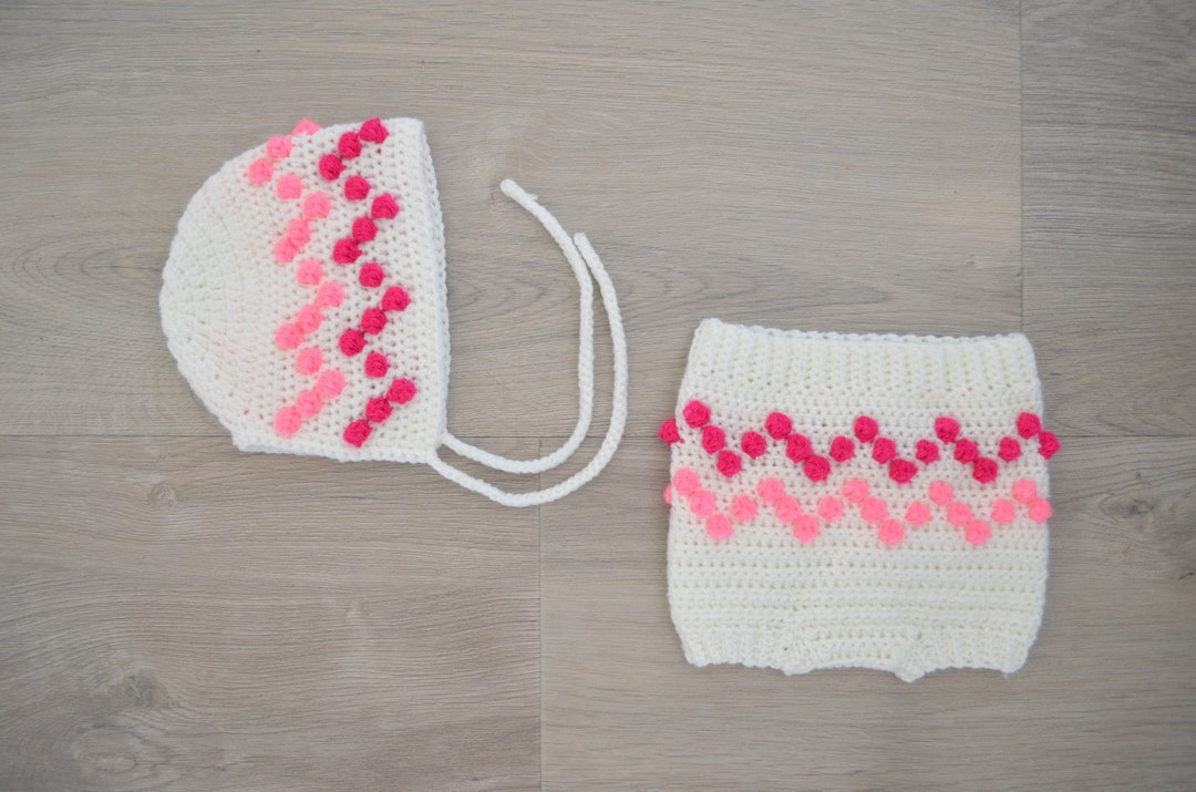 Alpine BUNDLE: Crochet Pattern Bonnet and Shorts, Alpine Bonnet and ...