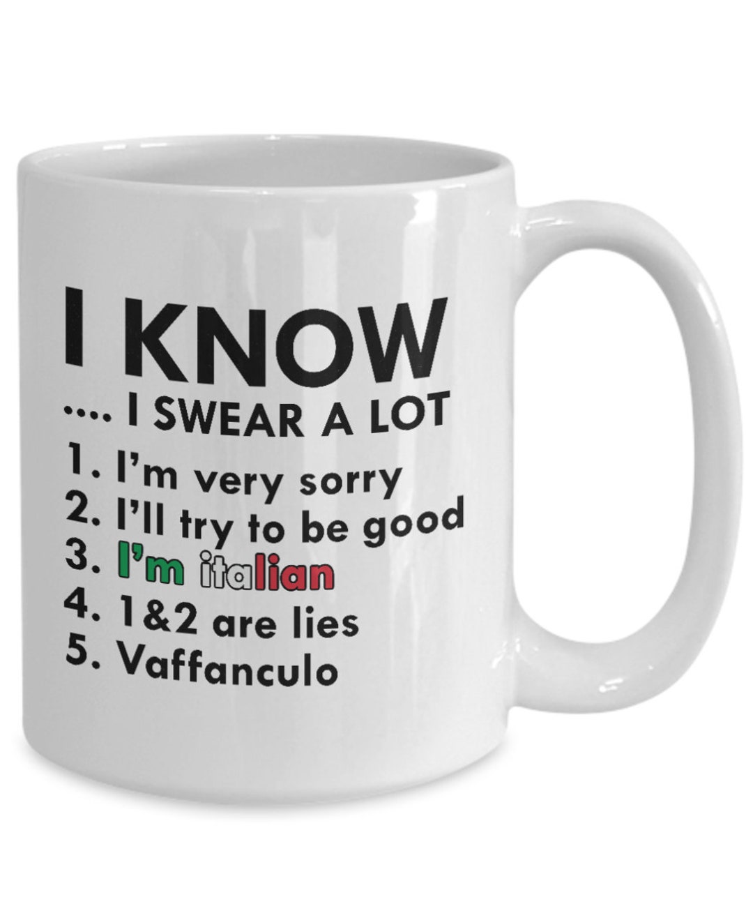 Vaffanculo I Swear A Lot Mug, Italian Gifts, Funny Italian, Italian ...