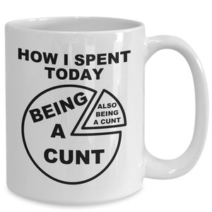 Cunt Pie Chart Mug – Funny Adult Humor Coffee Cup, Office or Friend ...