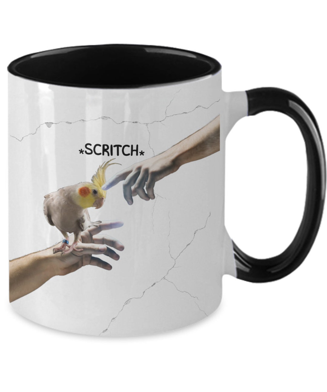 The Creation of Adam Cockatiel Mug, Cockatiel Gifts, Cockatiel Mom ...
