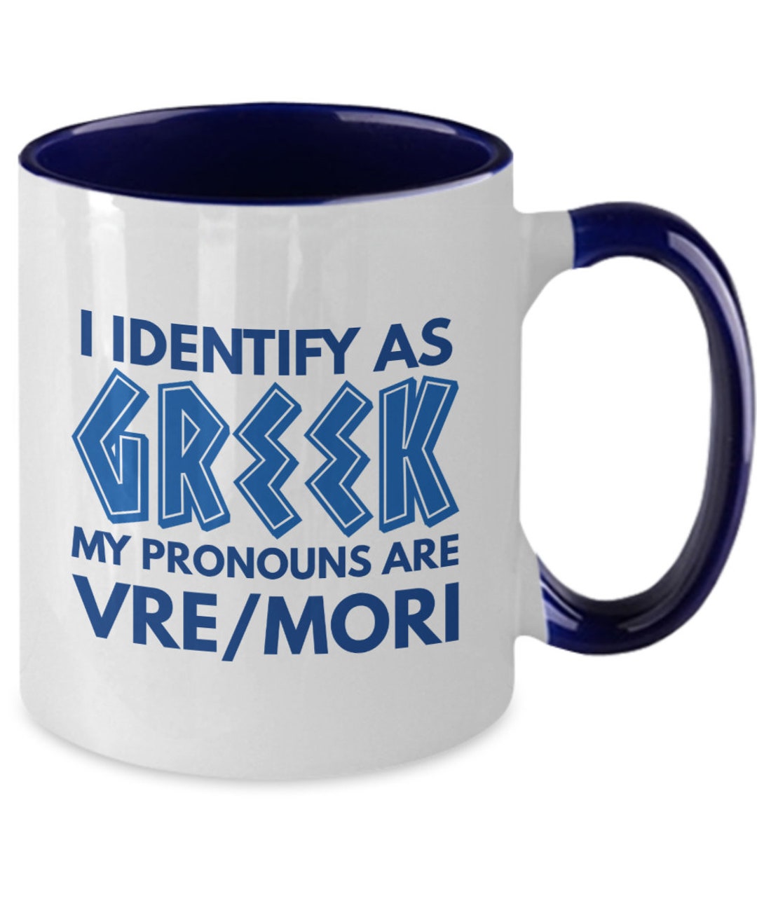 I Identify as Greek Mug, Greek Gifts, Greek Coworker, Greek Office ...