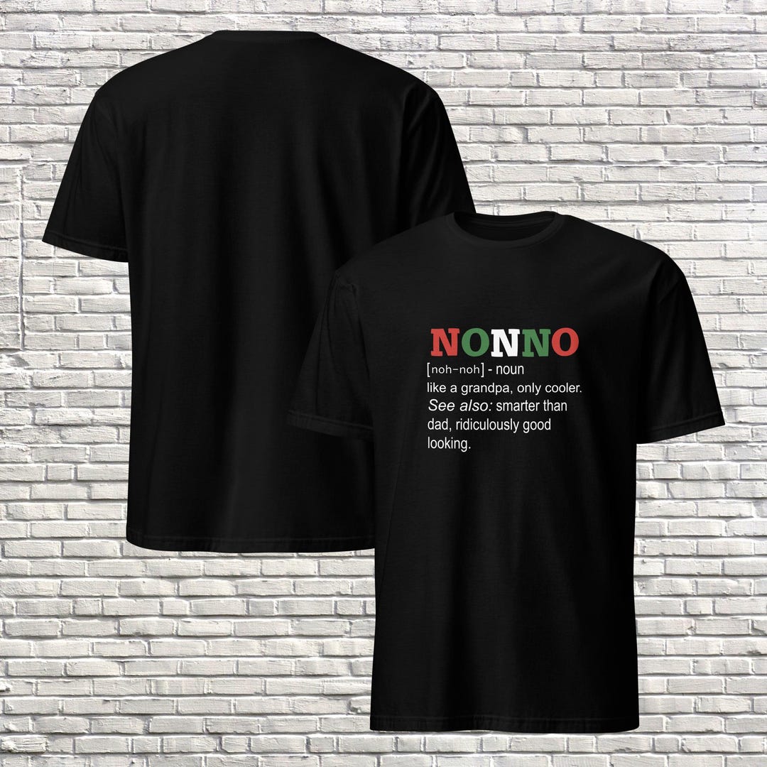 Nonno Definition T-shirt, Gifts for Italian Grandpa Grandfather, Unique ...