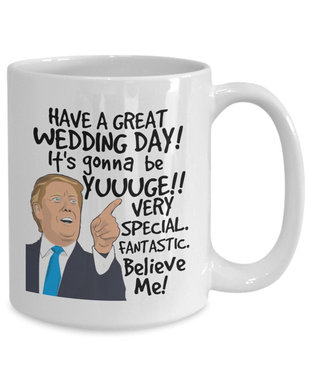 Trump Wedding Day Mug, Republican Bride Gift, Republican Groom Gift ...