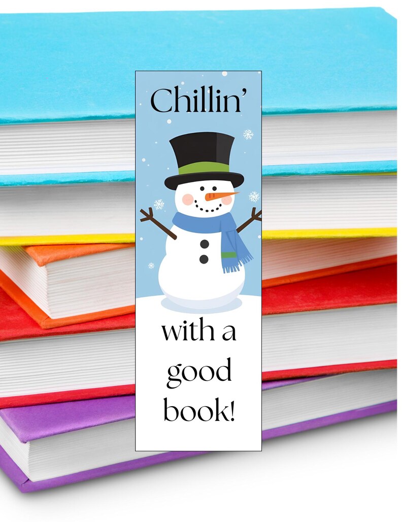 Winter Bookmarks Printable | Snowman Holiday Reading Bookmarks ...