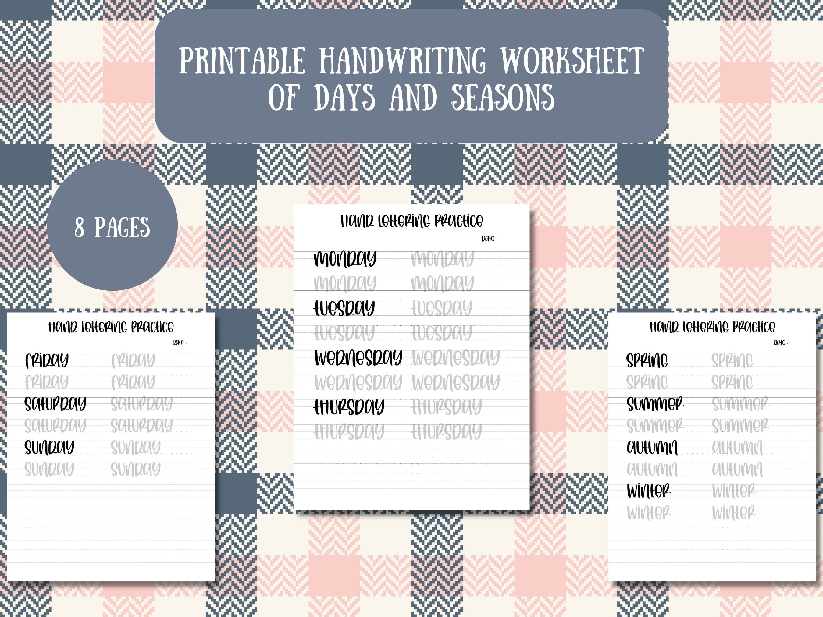 Handwriting Practice Bundle Printable Handwriting Worksheets Including ...