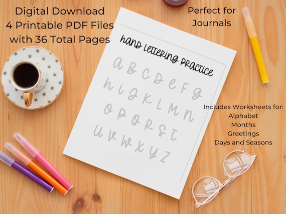 Hoja De Trabajo Del Alfabeto Escrito A Mano Mastering Beautiful