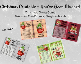 You've Been Mugged Christmas Printable Giving Game - Etsy