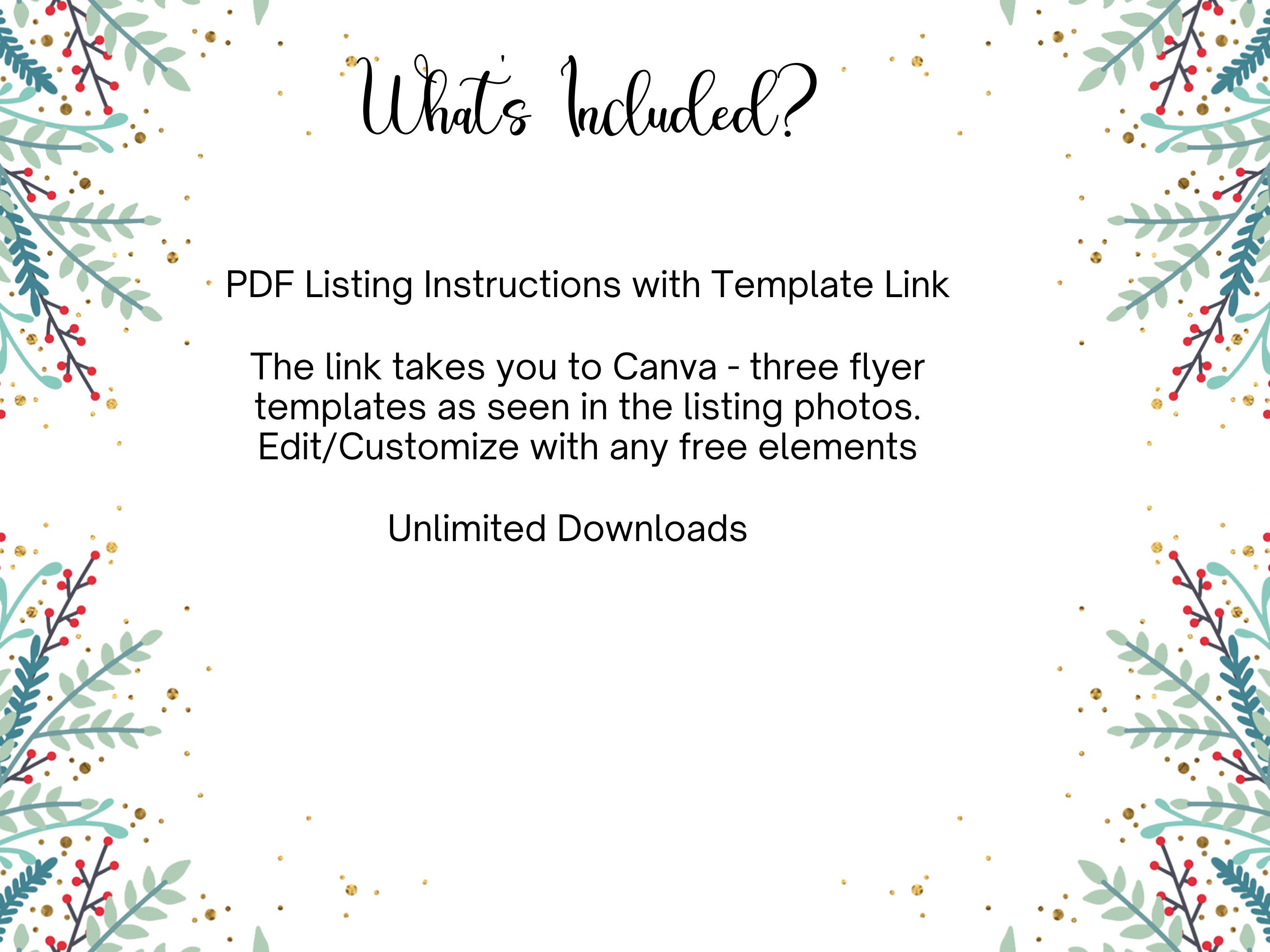 Christmas Party Flyer Template - Edit/customize Holiday Open House ...