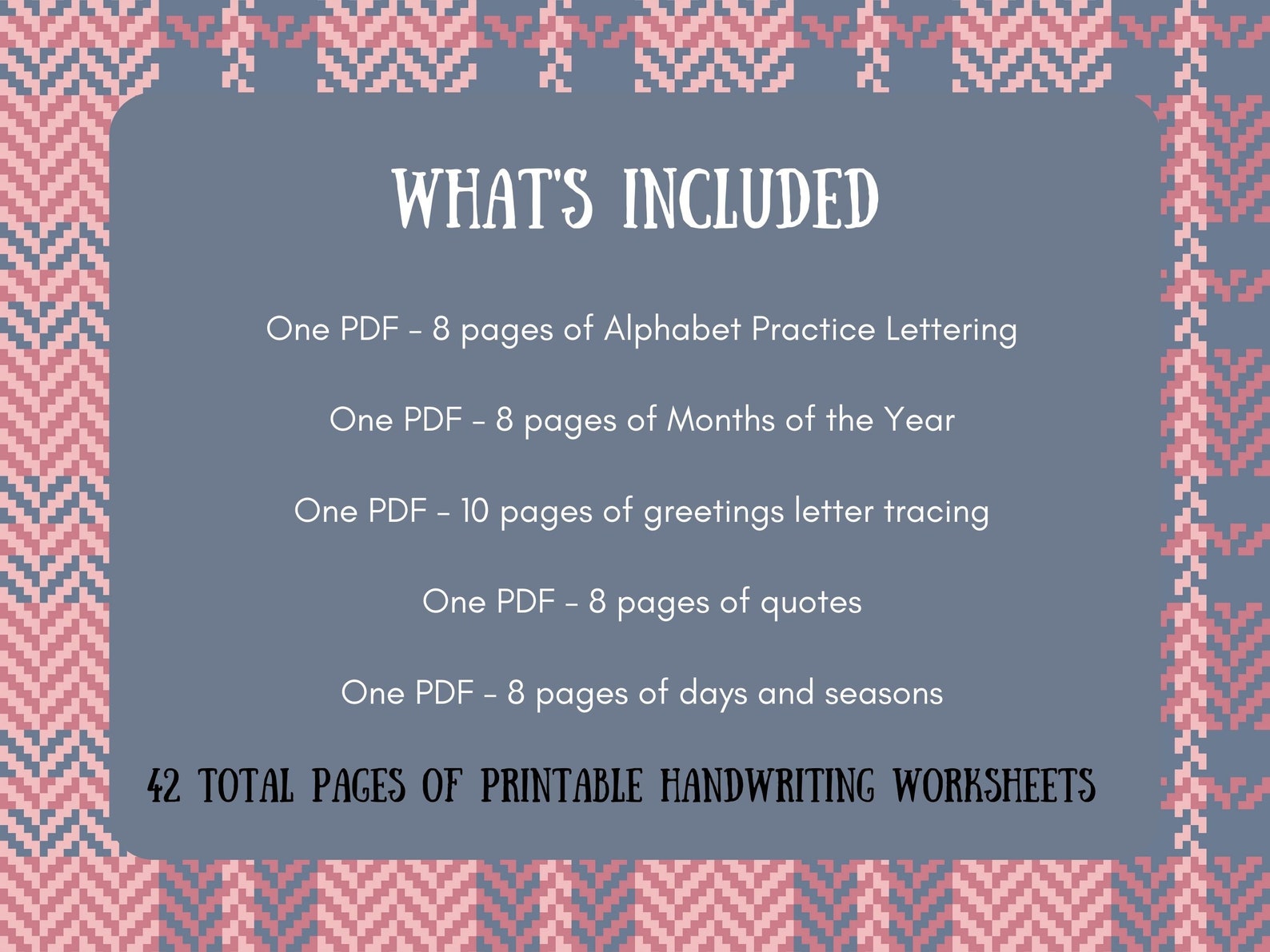 Handwriting Practice Bundle Printable Handwriting Worksheets Including ...