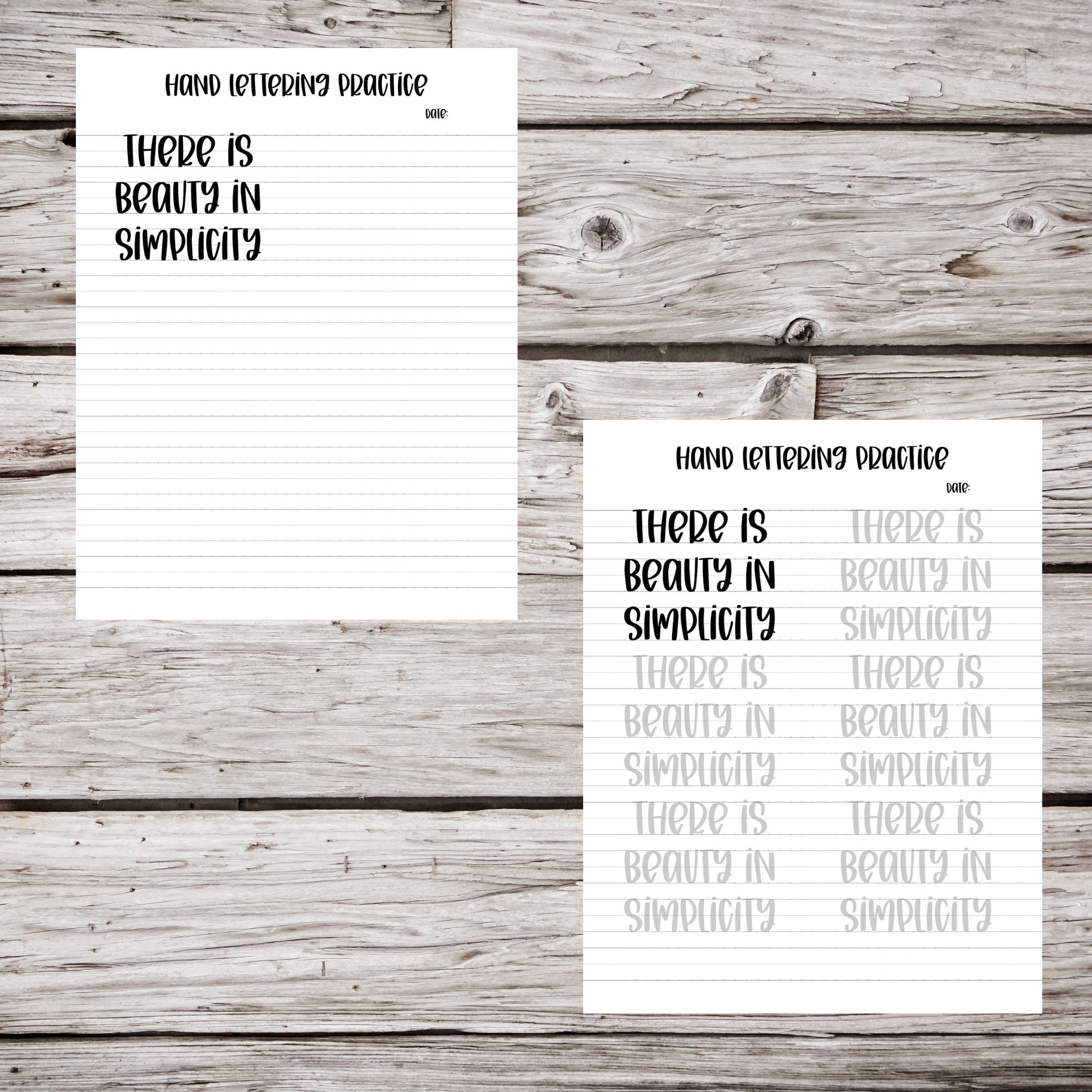 Hand Lettering Worksheets - Quirky Lettering Quotes - PDF File Digital ...