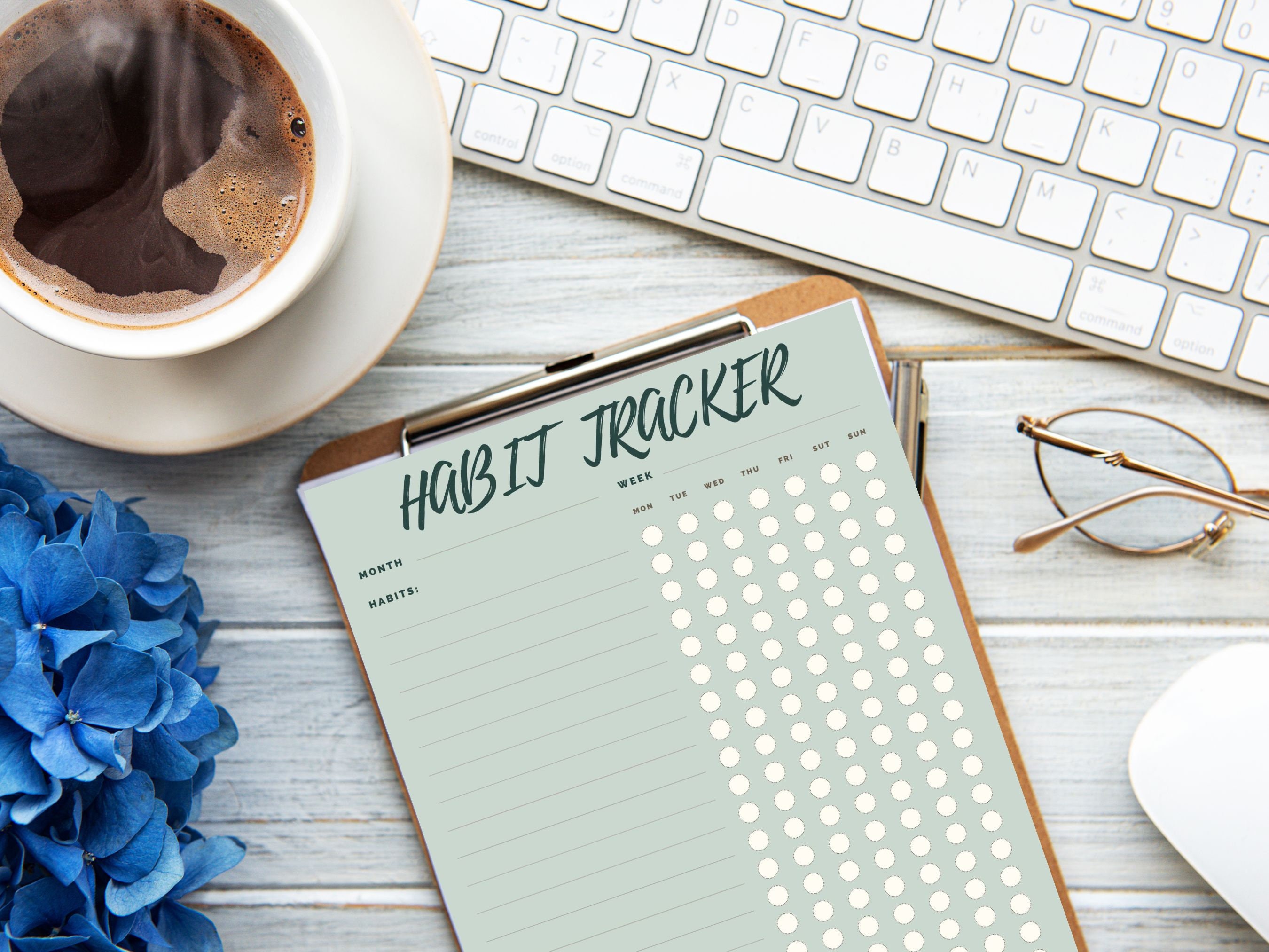 Printable Monthly Habit Tracker Four Different Designs - Etsy