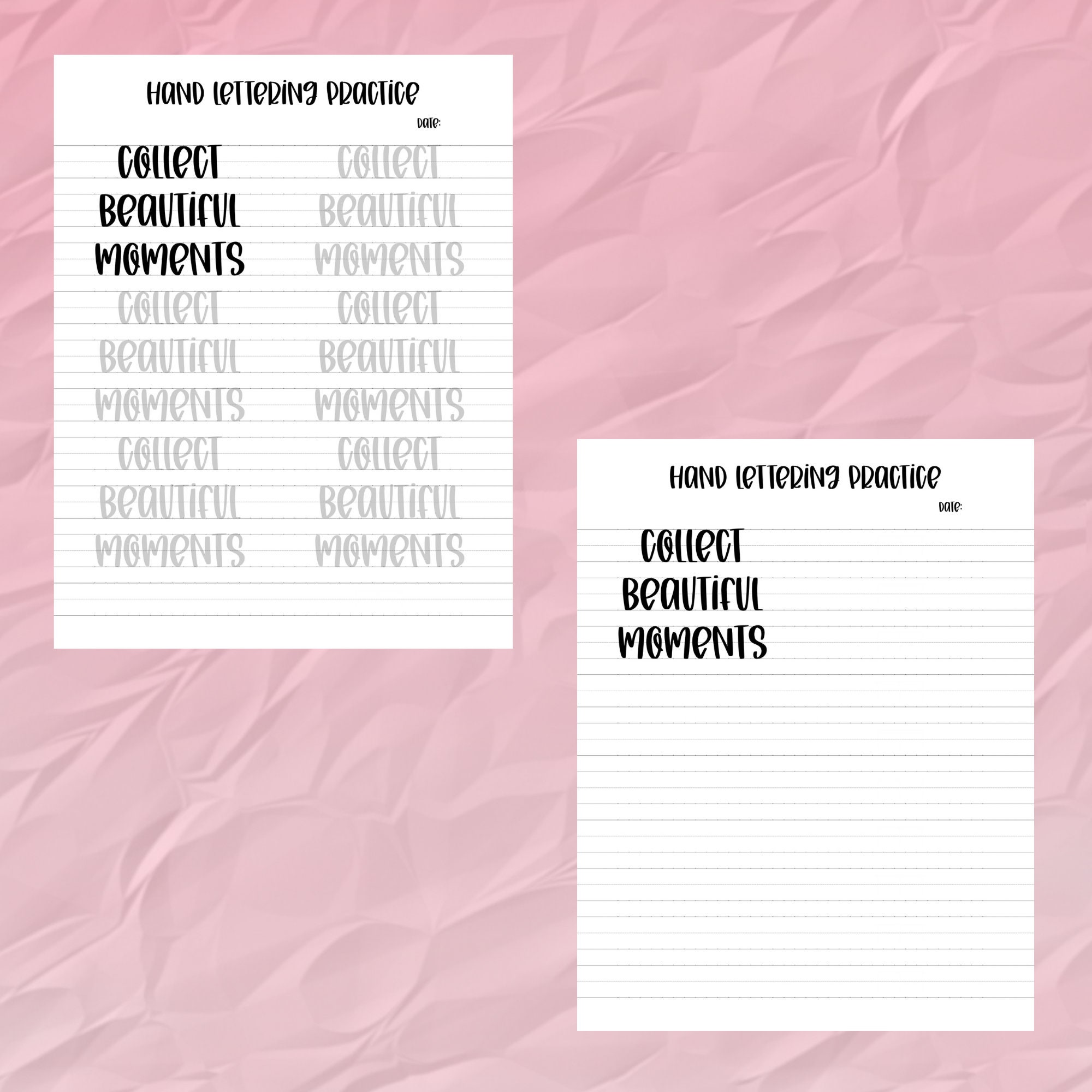 Hand Lettering Worksheets - Quirky Lettering Quotes - PDF File Digital ...